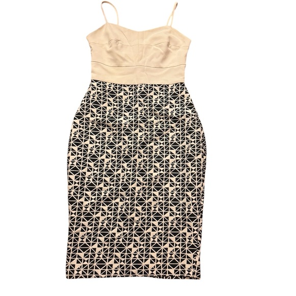 Cooper St | Dresses | Cooper St Elegant Cream And Black Geometric Dress ...